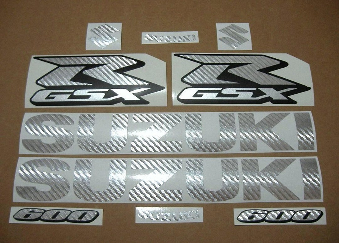 Suzuki GSX-R 600 /750 /1000 Silver Carbon Fiber Customized Replacement ...