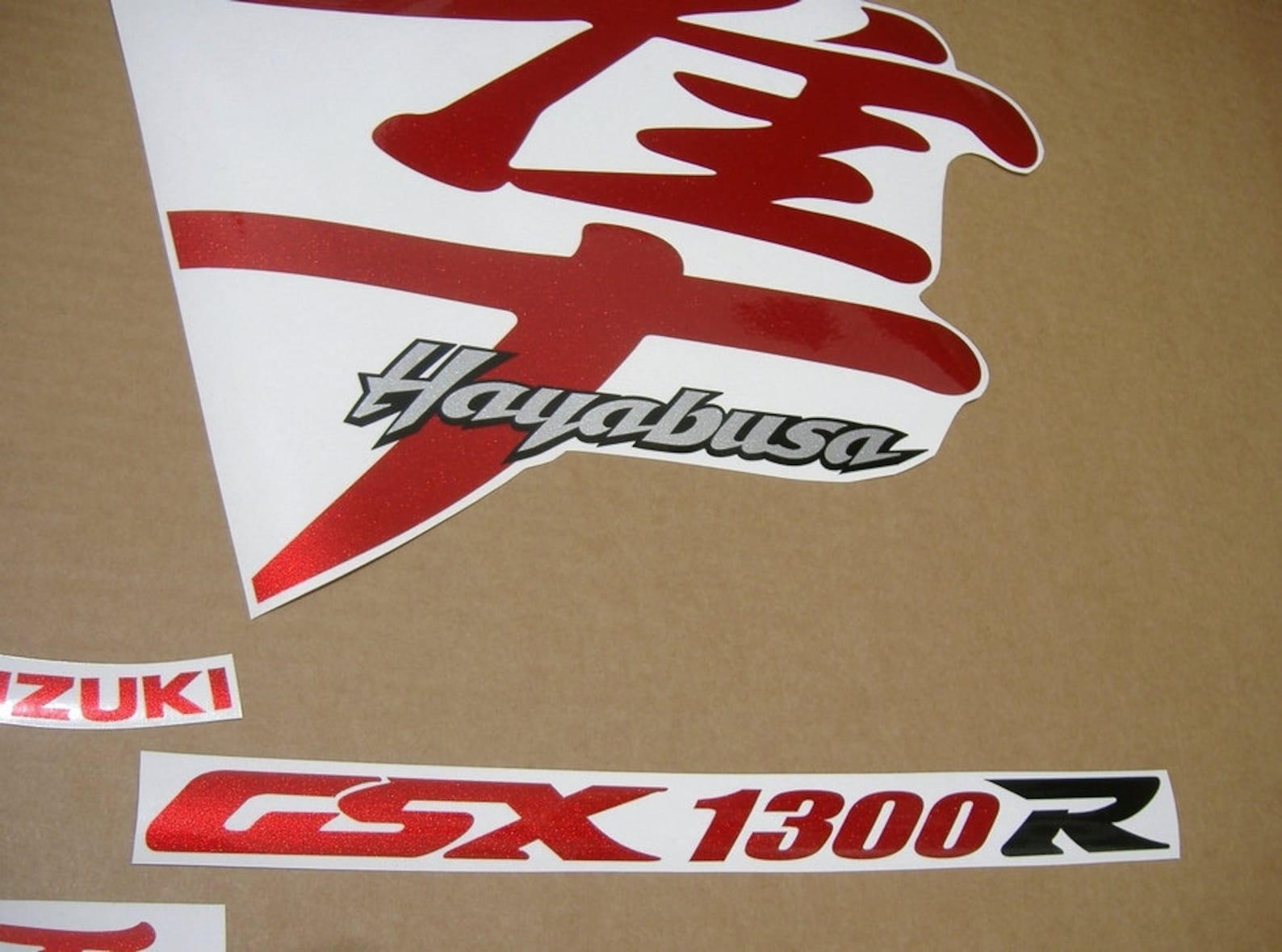 Suzuki Hayabusa GSX1300R Pearl Metallic Red Custom Replacement Decals ...