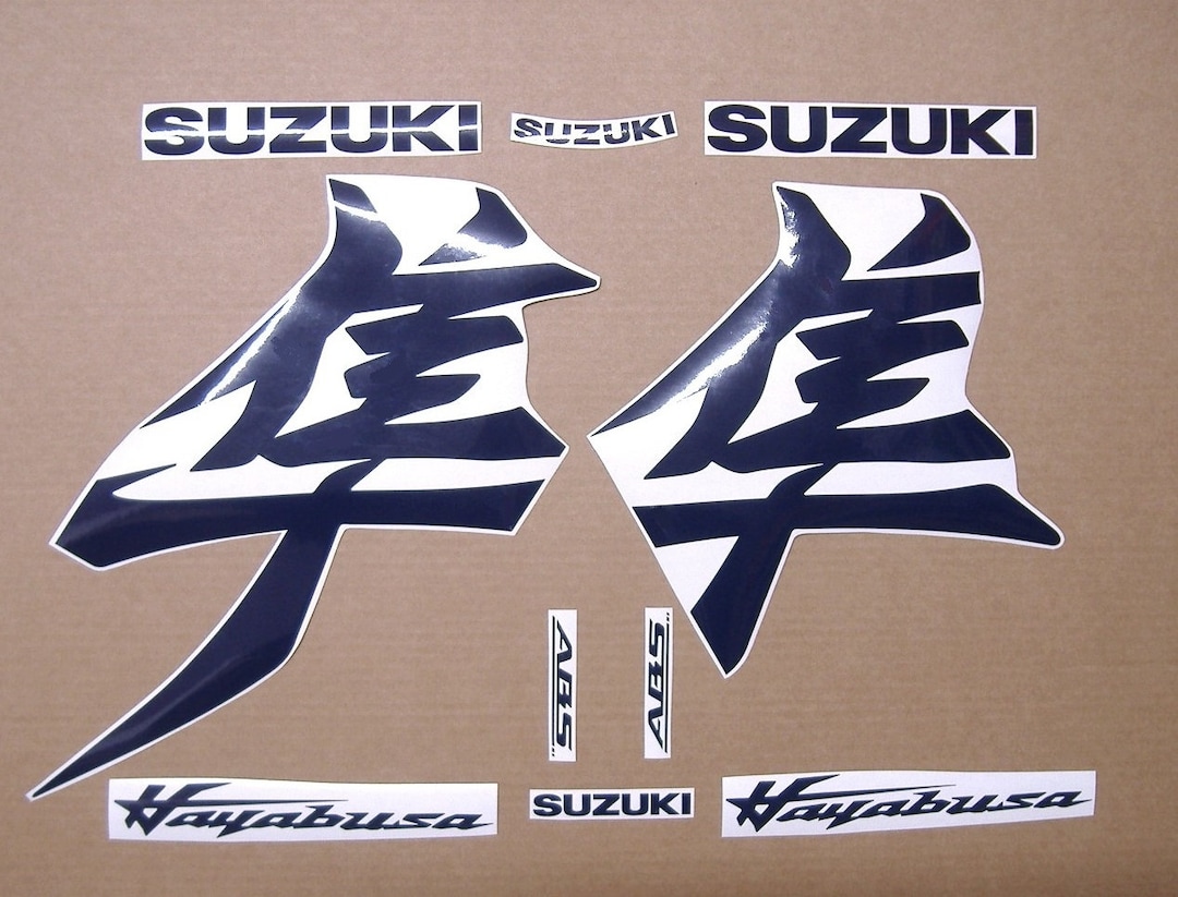 Suzuki Hayabusa 2021 Custom Navy (dark) Blue Color Decals Set Stickers ...