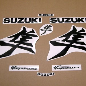 Suzuki Hayabusa New Logo 2021 Black Custom Aftermarket Decals Stickers ...