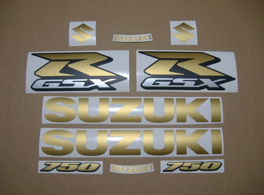 Suzuki GSX-R 600 / 750 / 1000 Matte (satin) Gold Color Custom Decals ...
