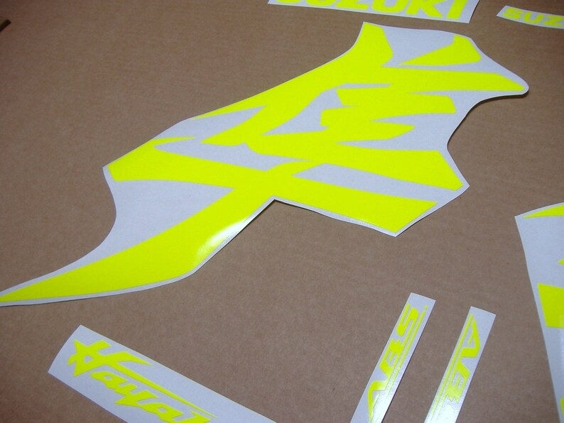 Suzuki Hayabusa 2021 Custom Neon Yellow Color Decals Set Stickers ...