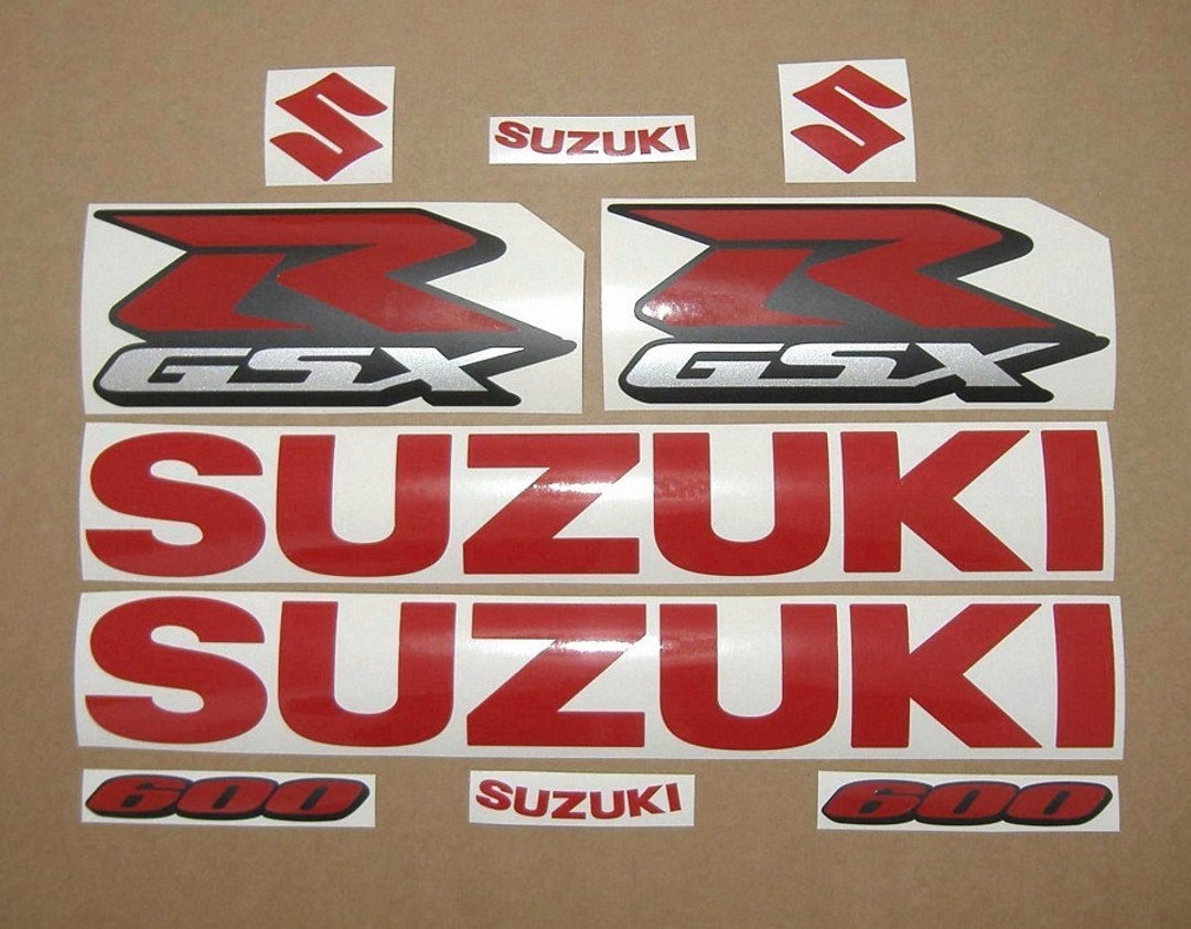 Suzuki GSX-R 600 /750 /1000 Red Custom Replacement Decals Stickers ...