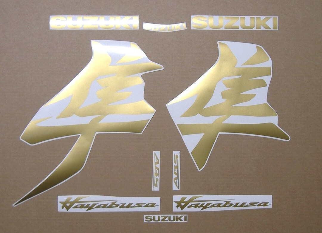Suzuki Hayabusa 2021 - Onwards Custom Gloss Gold Color Decals Set ...