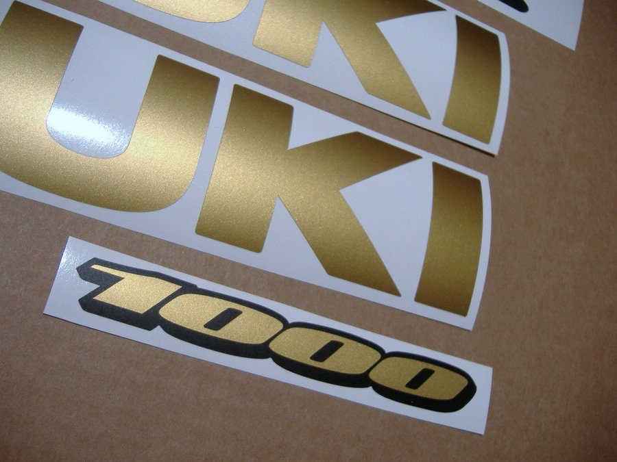 Suzuki GSX-R 600 / 750 / 1000 Matte (satin) Gold Color Custom Decals ...