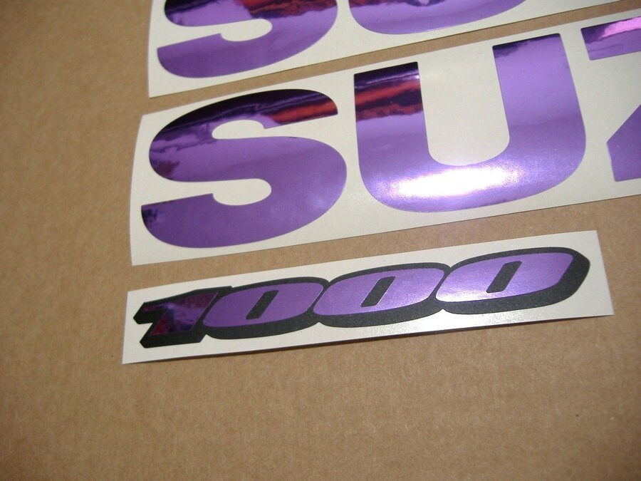 Suzuki gsx-r 600 /750 /1000 chrome mirror purple customized | Etsy