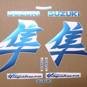 Suzuki Hayabusa 2021 - Onwards Custom Pearl Blue Color Decals Set ...