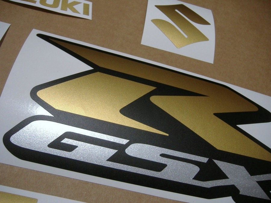 Suzuki GSX-R 600 / 750 / 1000 Matte (satin) Gold Color Custom Decals ...