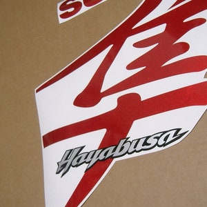 Suzuki Hayabusa GSX1300R Pearl Metallic Red Custom Replacement Decals ...