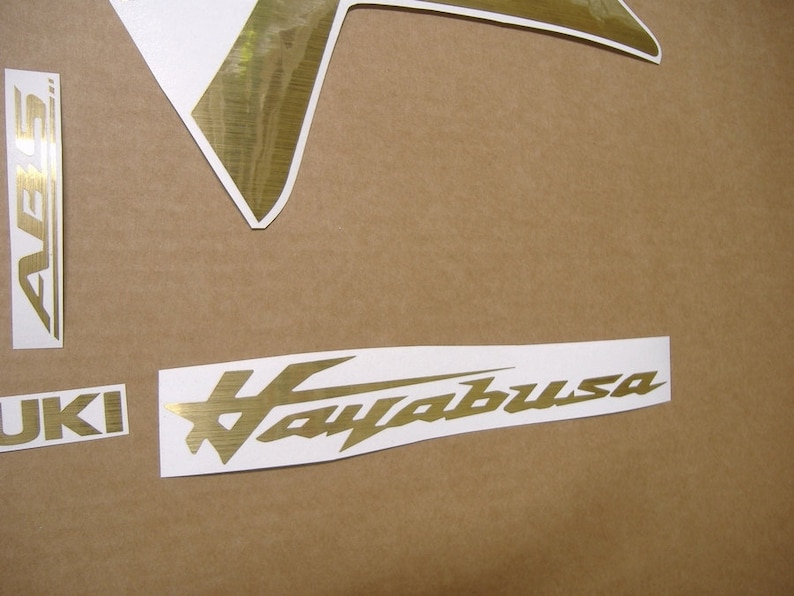 Suzuki Hayabusa 2021 - Onwards Custom Brushed Gold Color Decals Set ...