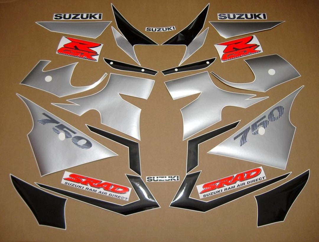 Suzuki GSX-R 750 SRAD 97 98 Complete Aftermarket Decals Stickers ...