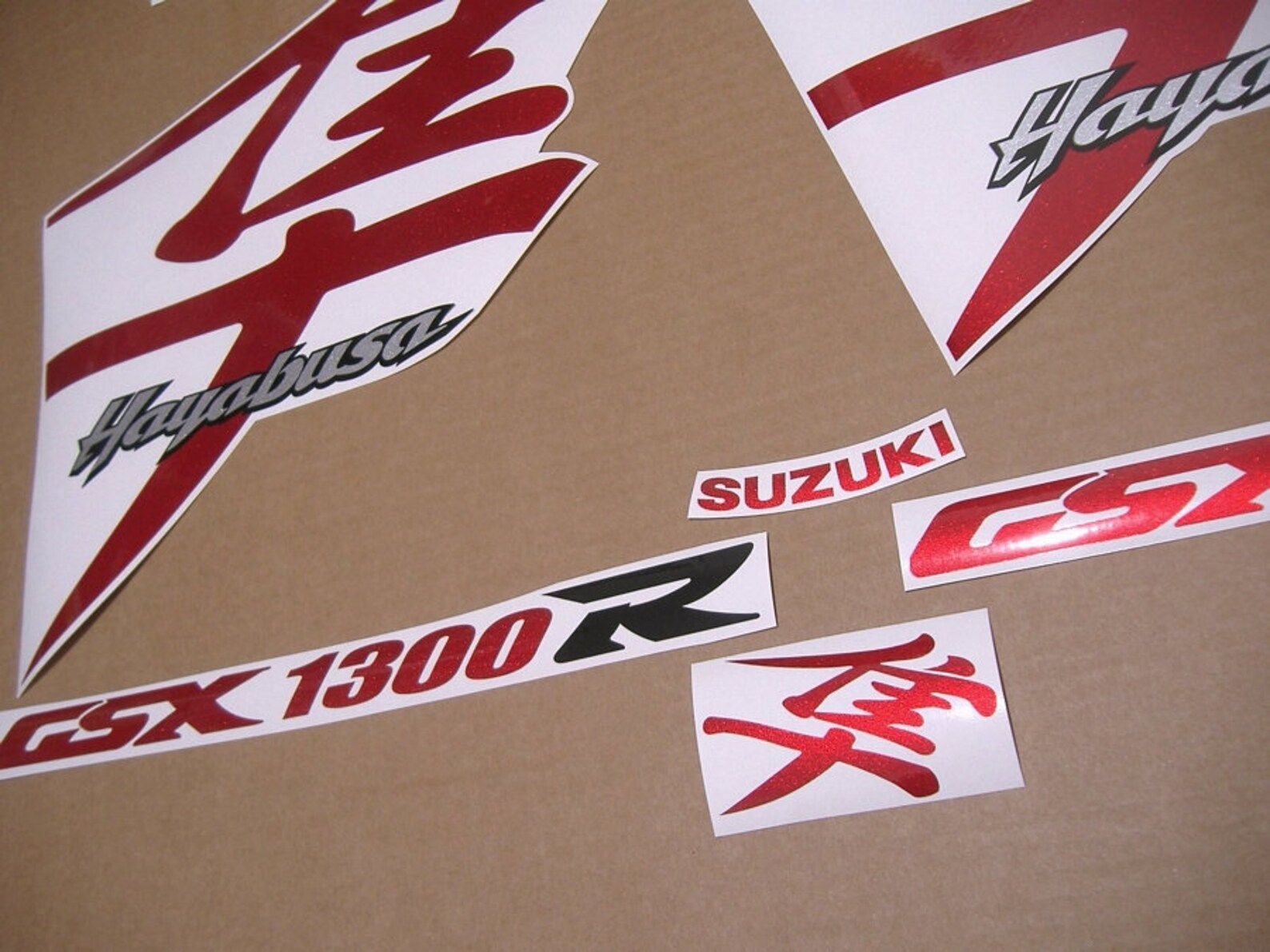 Suzuki Hayabusa GSX1300R Pearl Metallic Red Custom Replacement Decals ...