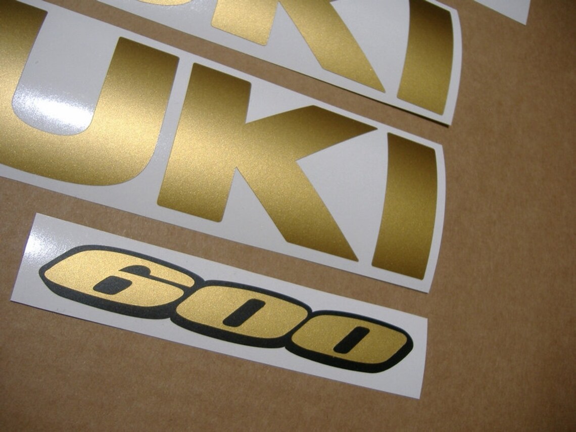 Suzuki GSX-R 600 / 750 / 1000 Matte (satin) Gold Color Custom Decals ...