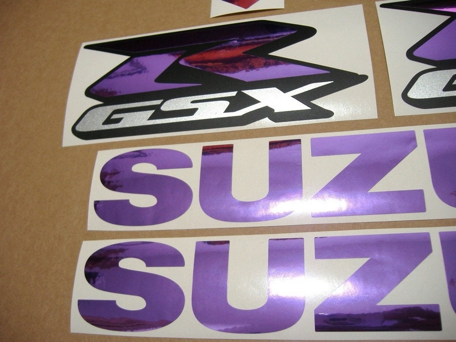 Suzuki gsx-r 600 /750 /1000 chrome mirror purple customized | Etsy