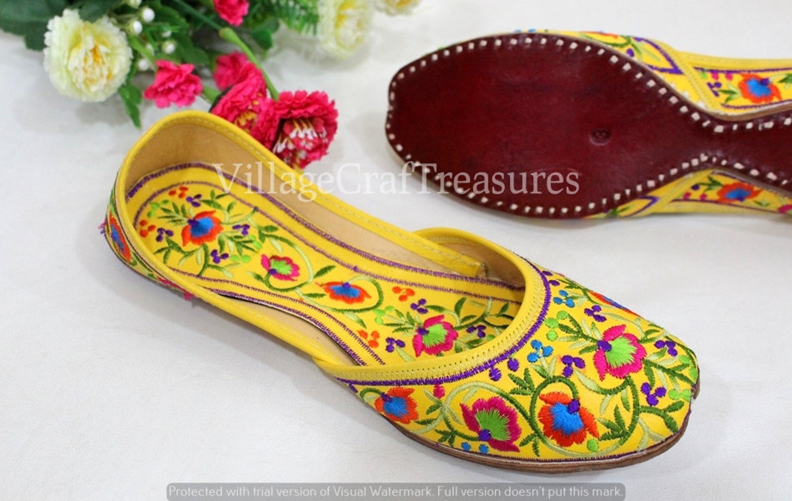 Punjabi Jutti for Ladies Indian Jutti Trending Shoes Handmade - Etsy