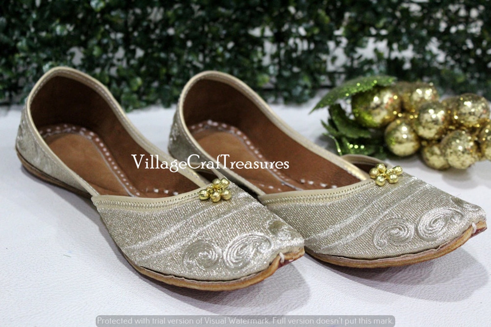 Gold Punjabi Jutti for Ladies Jutti Shoes Punjabi Shoes - Etsy