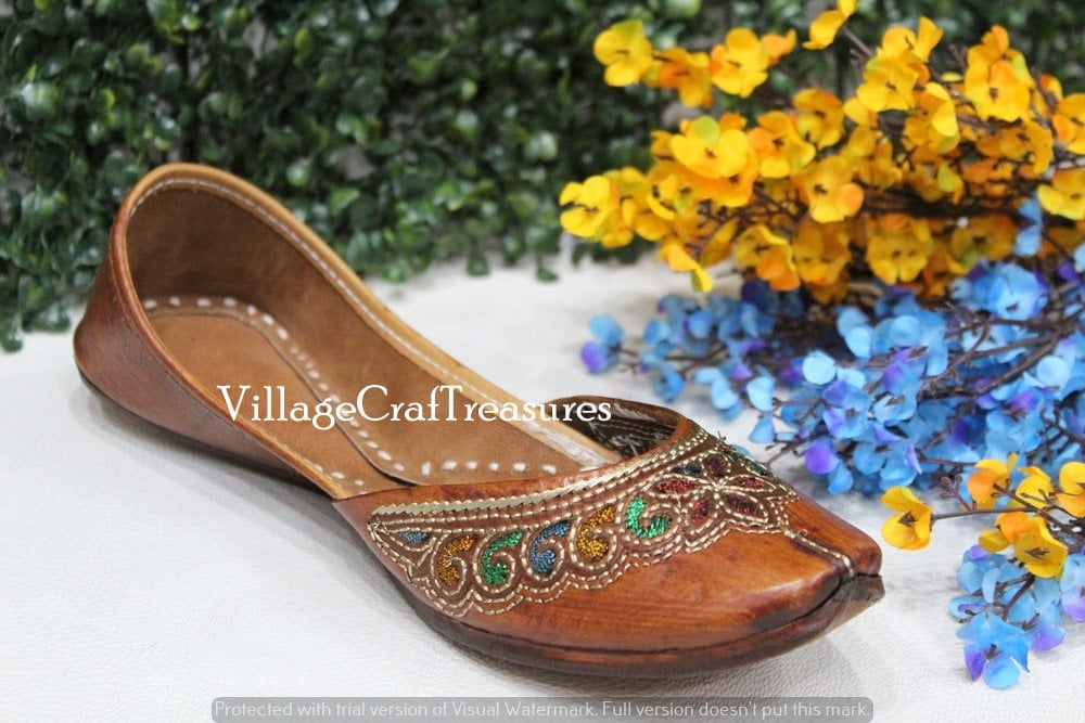 Punjabi Jutti For Ladies Leather Jutti ethnic Shoes Indian | Etsy