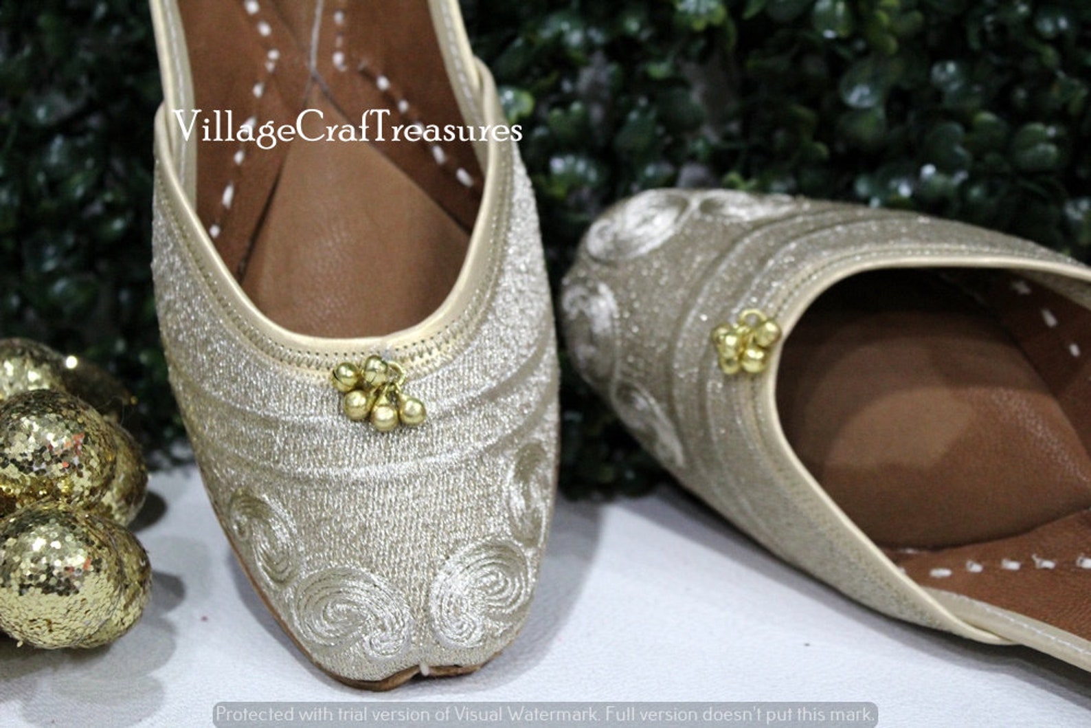 Gold Punjabi Jutti for Ladies Jutti Shoes Punjabi Shoes - Etsy