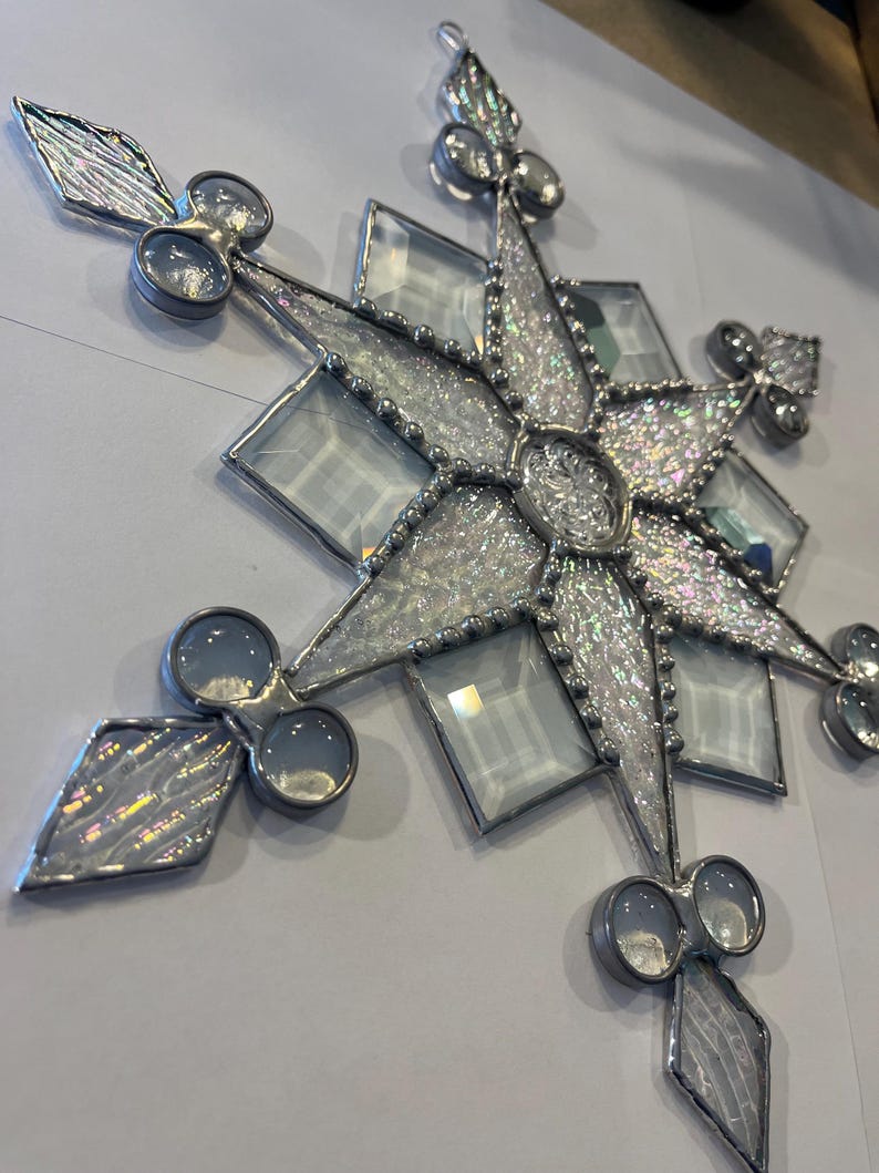 Stained Glass Snowflake - Etsy