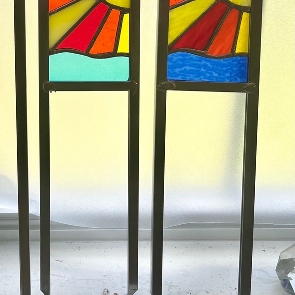Stained Glass Garden Stakes - Etsy