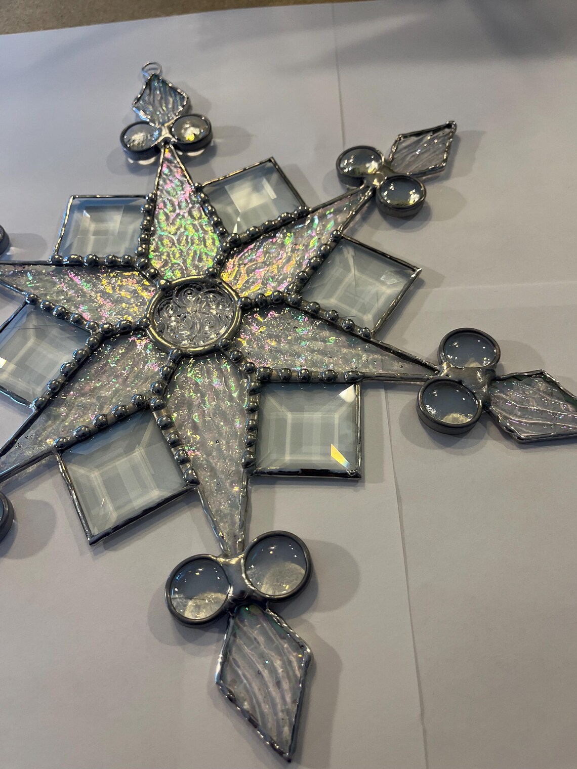 Stained Glass Snowflake - Etsy