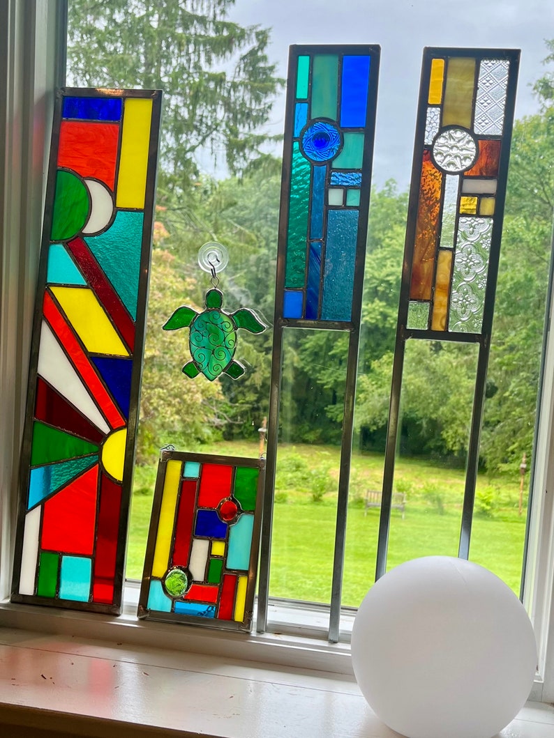 Stained Glass Abstract Panel - Etsy