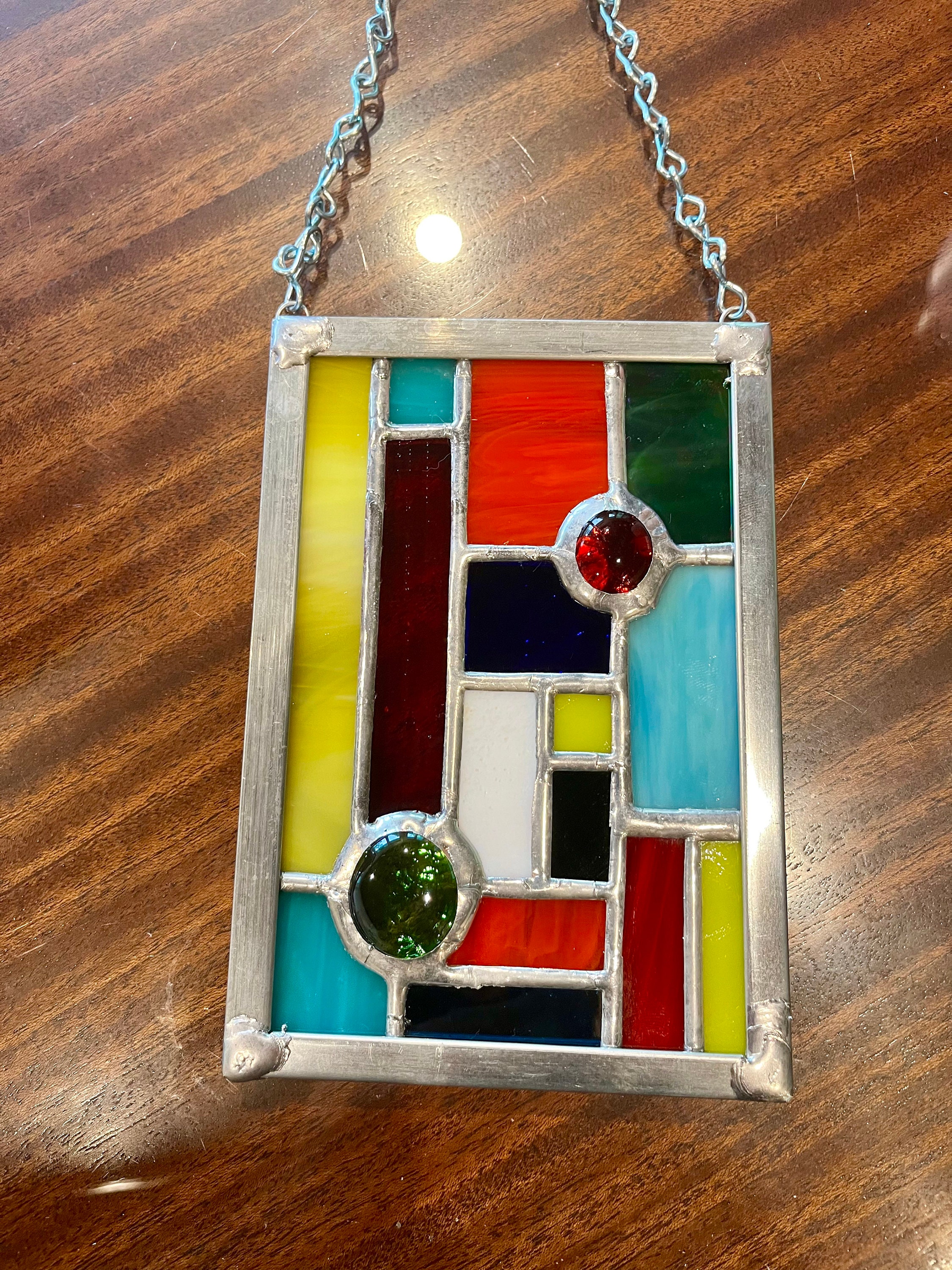 Stained Glass Abstract Panel - Etsy