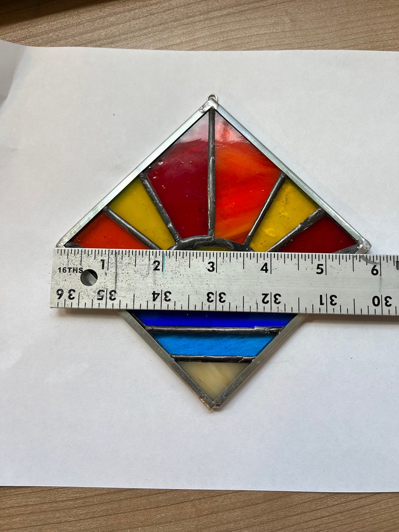 Stained Glass Diamond Sunset - Etsy