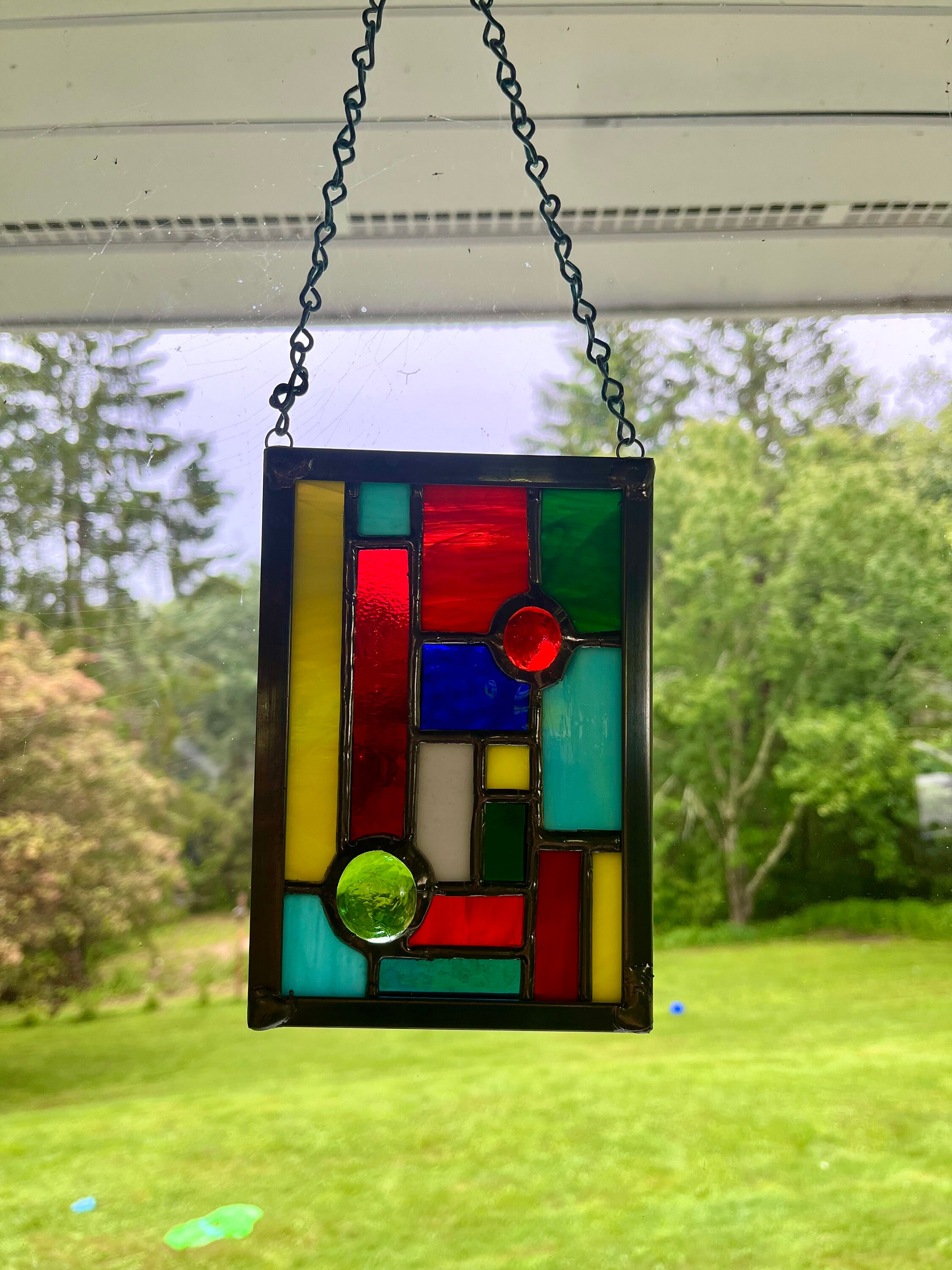Stained Glass Abstract Panel - Etsy