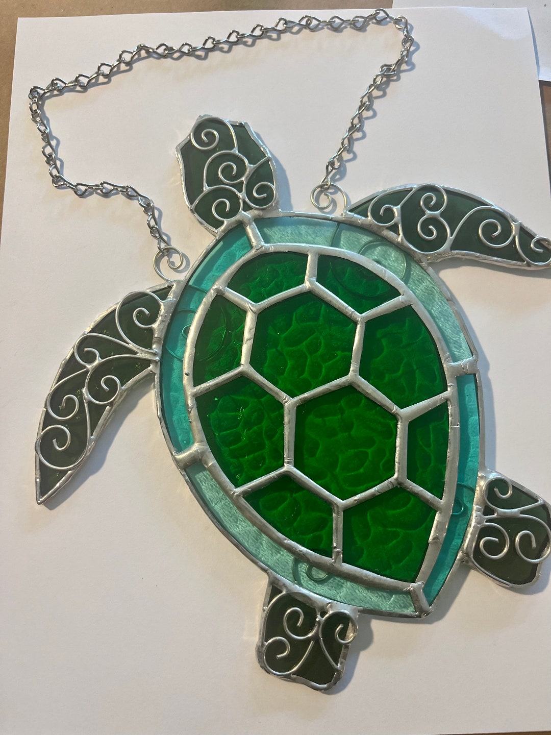 Stained Glass Sea Turtle - Etsy