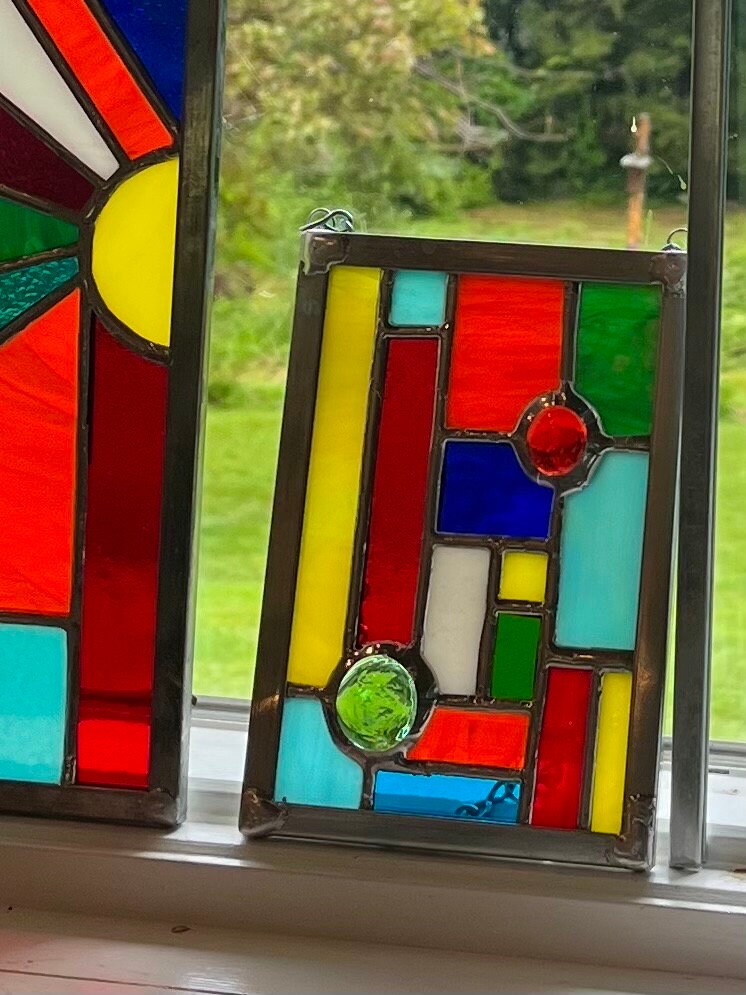 Stained Glass Abstract Panel - Etsy
