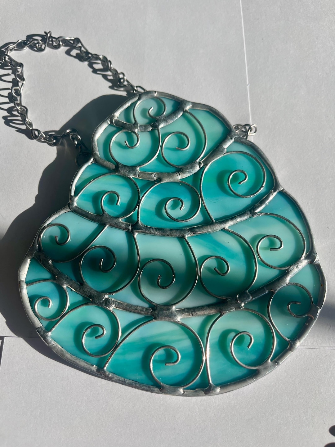 Stained Glass Pawleys Island Shell Suncatcher - Etsy