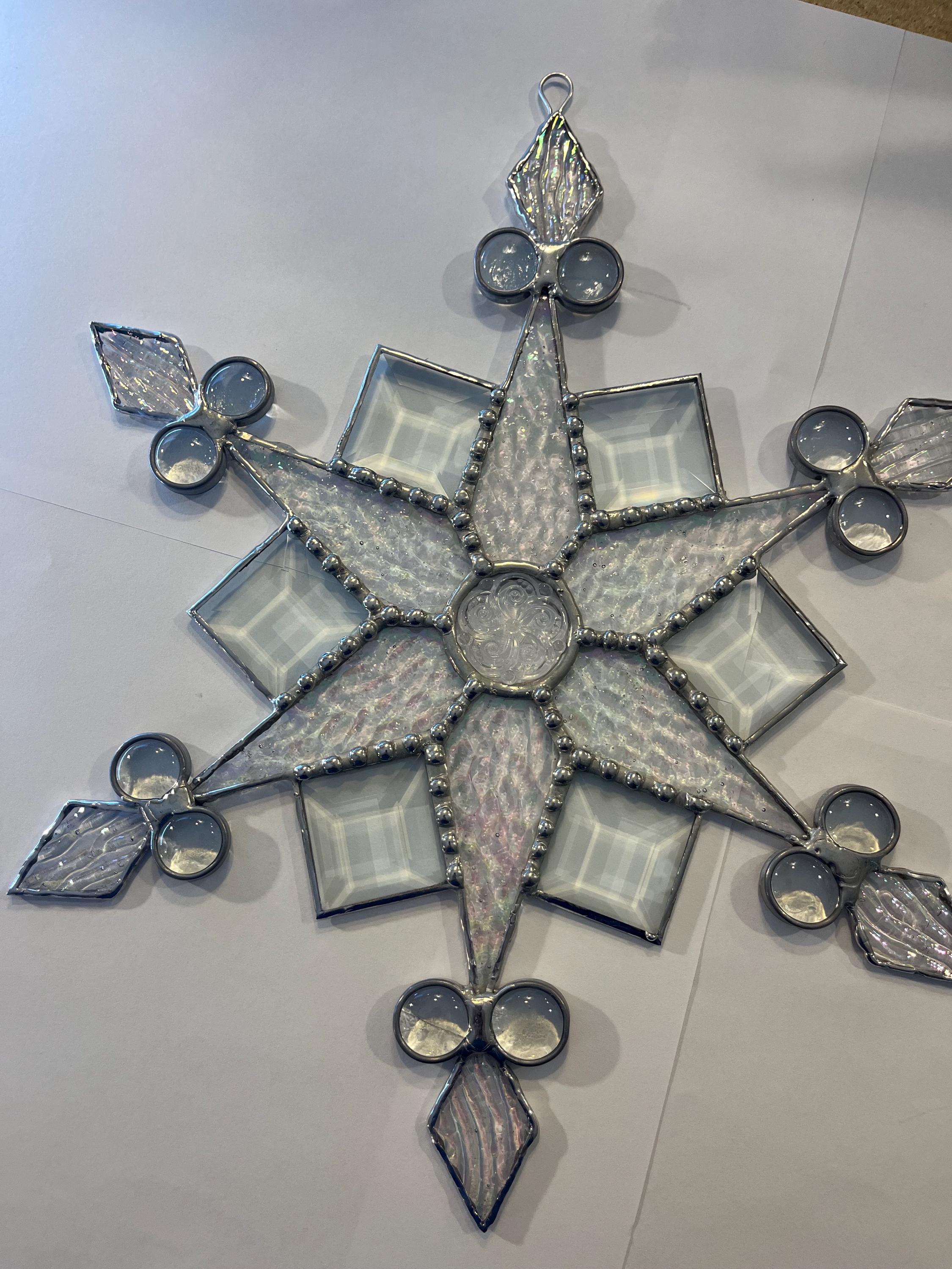 Stained Glass Snowflake - Etsy