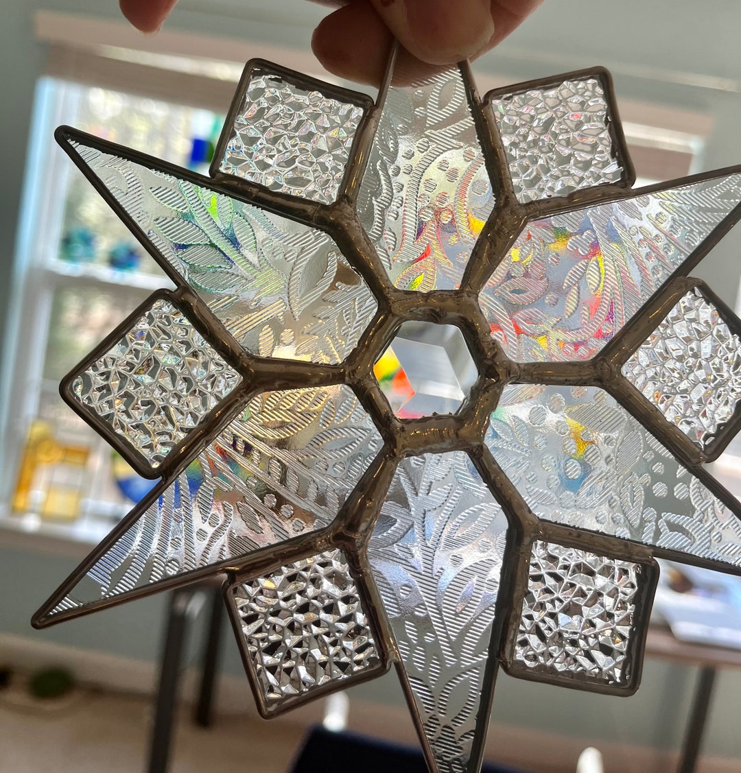Leaded Stained Glass Star - Etsy