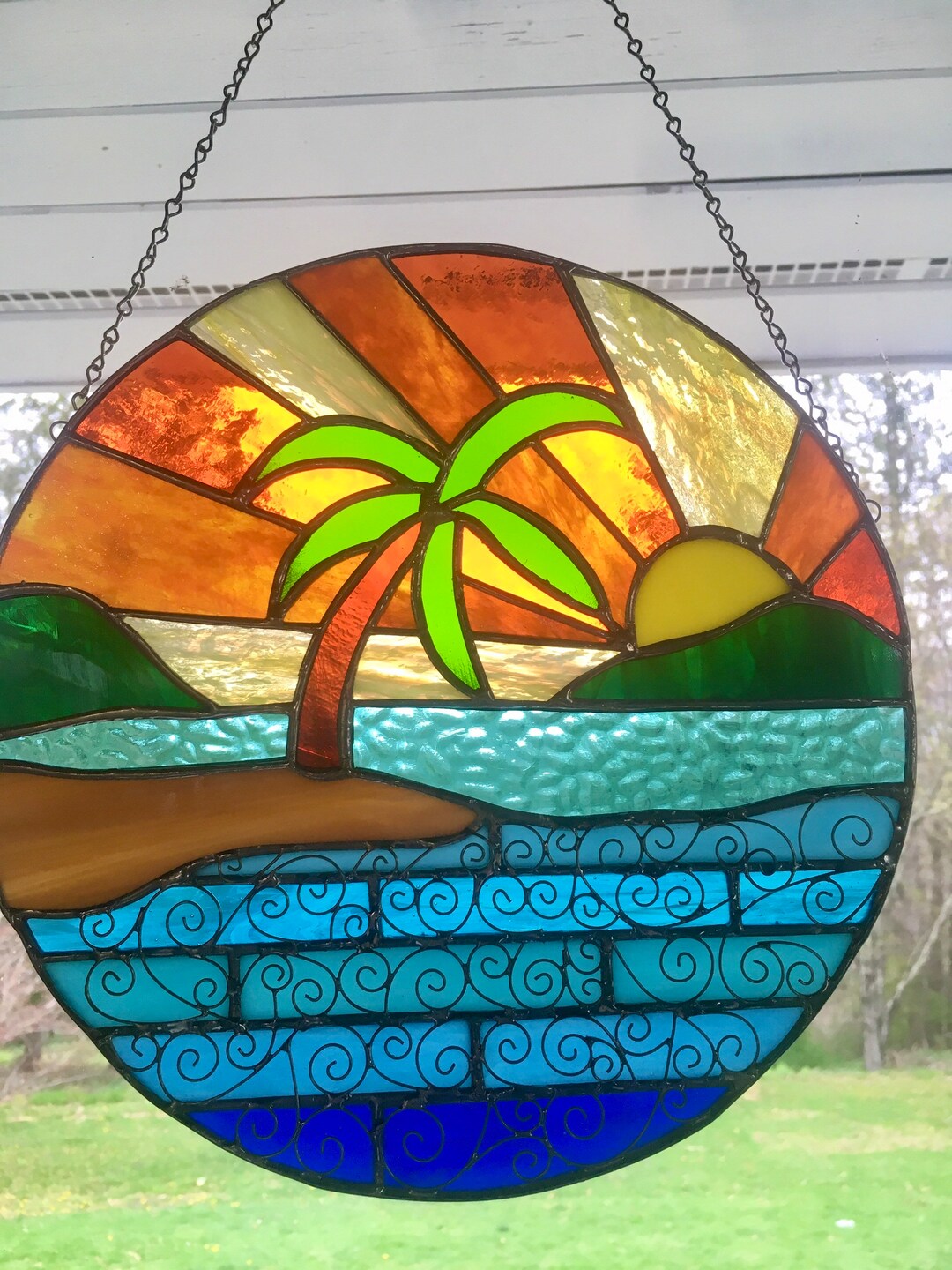 Stained Glass Sunset - Etsy