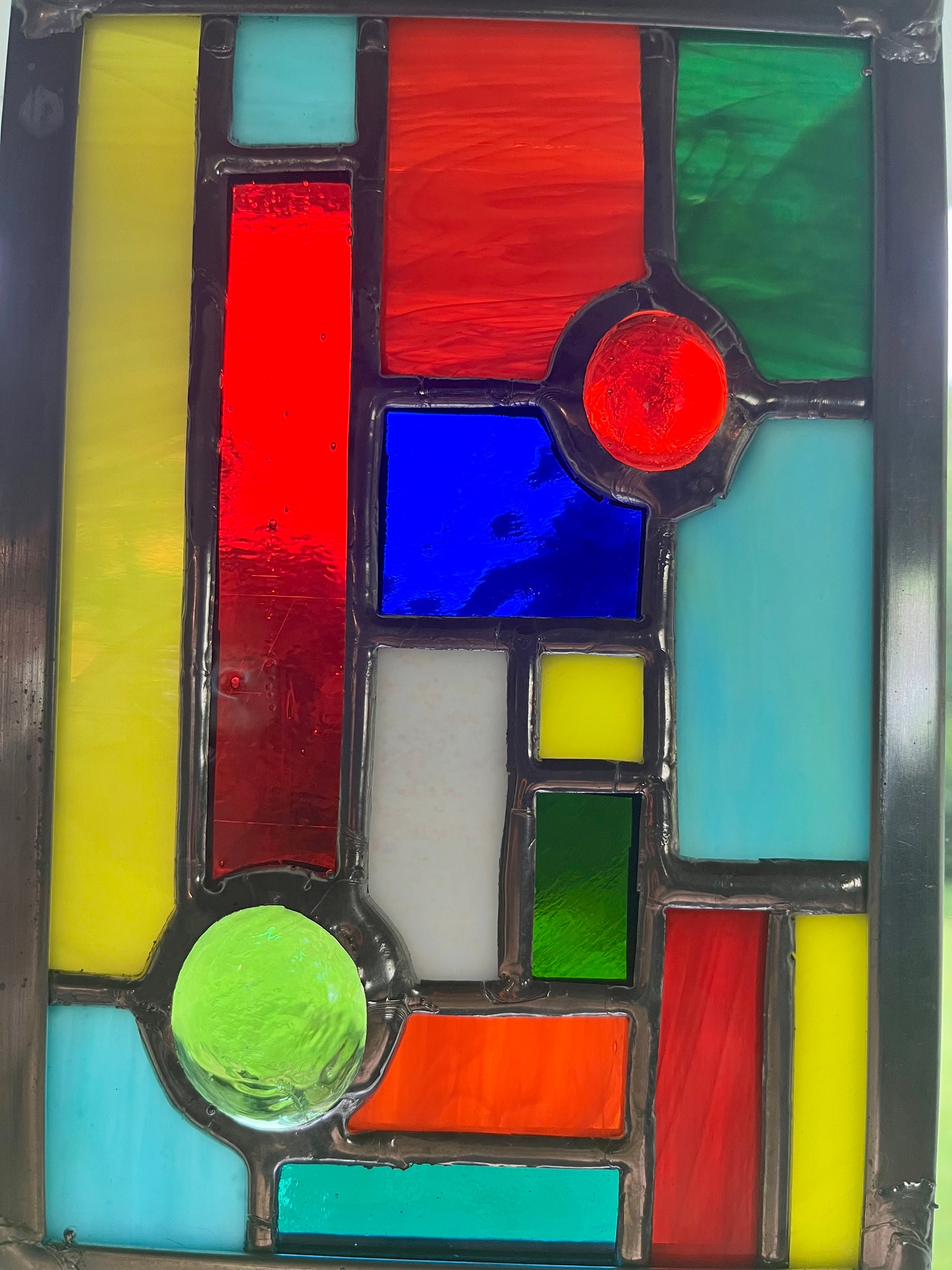 Stained Glass Abstract Panel - Etsy