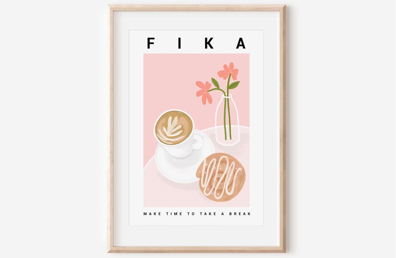 Fika Art Print / Swedish Lifestyle Poster / Kitchen Print / Home Decor ...
