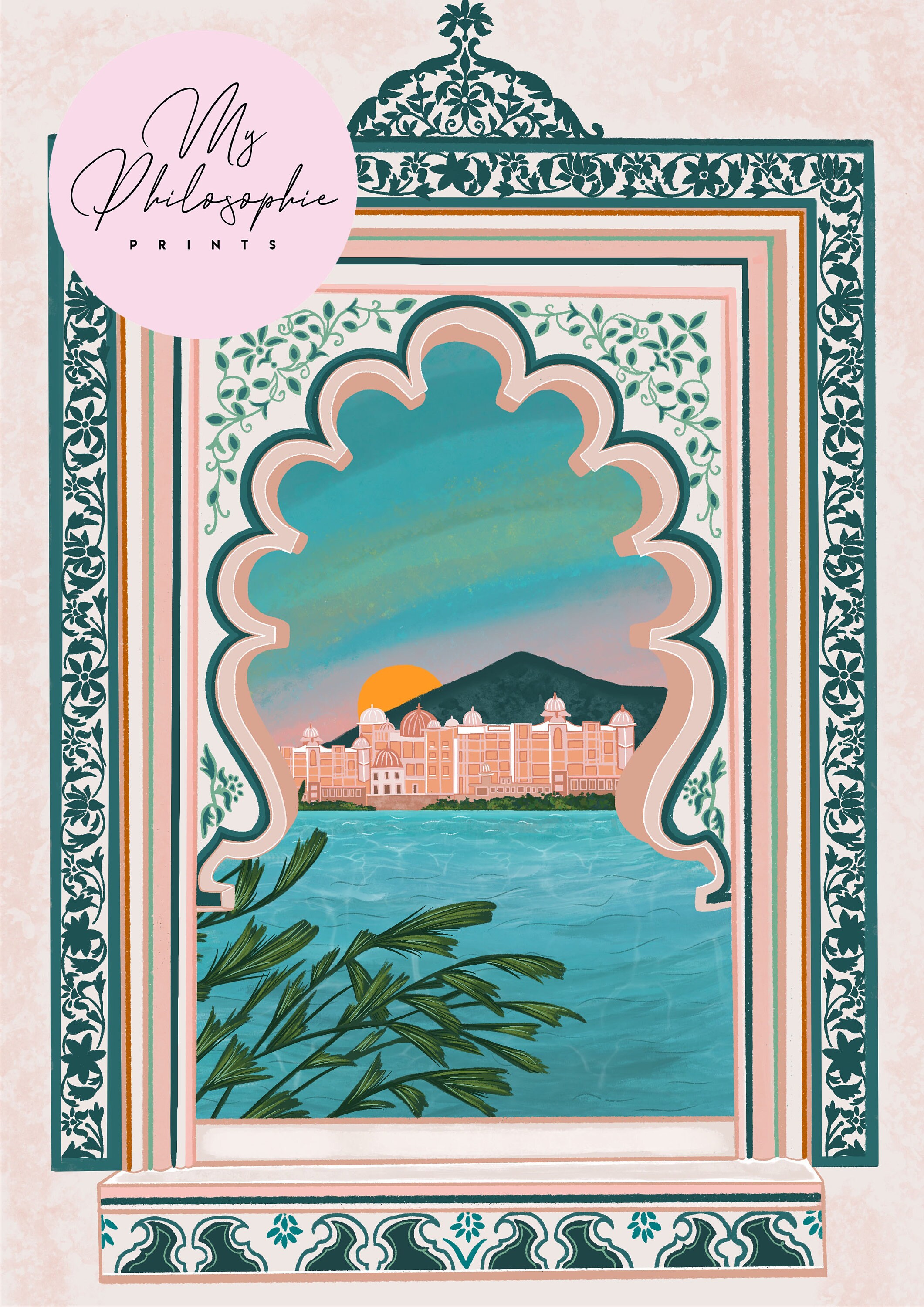 Jaipur print / Jaipur art work / India art work / India | Etsy