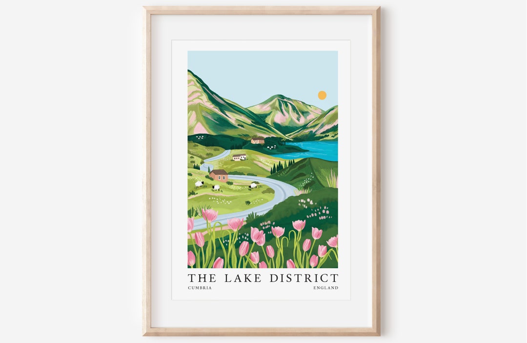 Lake District Travel Poster / Lake District Art Print / Travel Gift ...