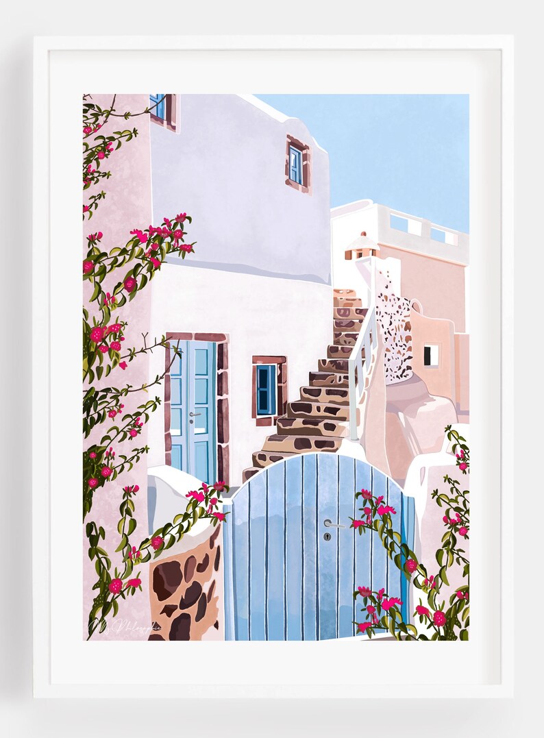 Greek Print / Greek Wall Art / Mediterranean Print / Crete - Etsy