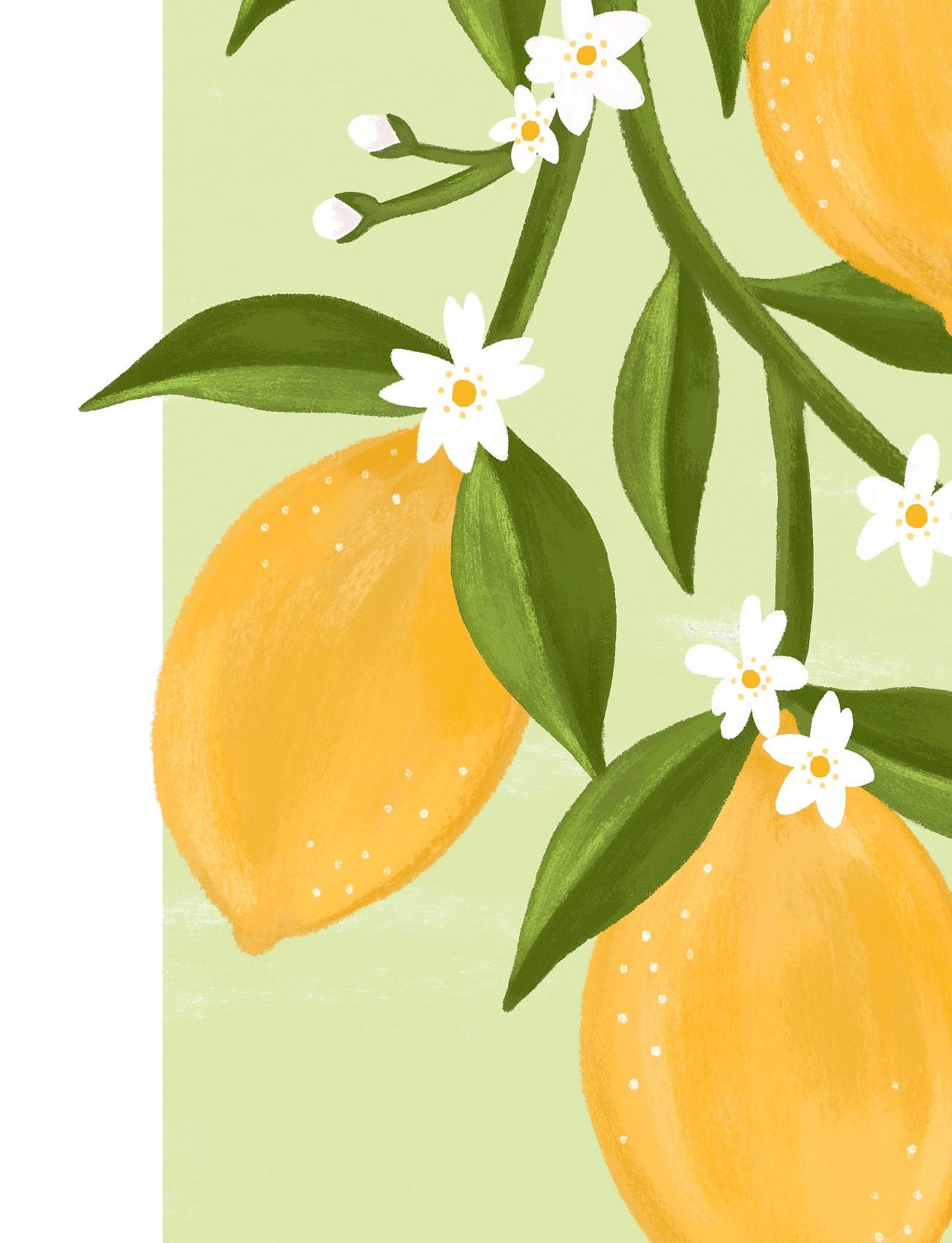 Lemons Art Print / Lemons Poster / Fruit Print / Kitchen Wall Art ...