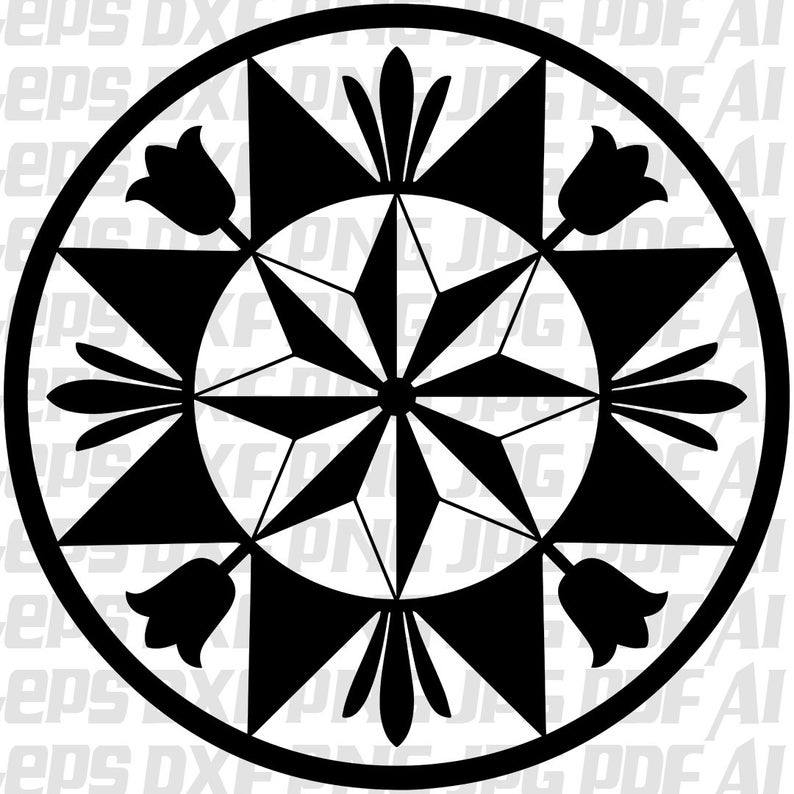 Amish Hex File Bundle, Pennsylvania Dutch, Folklore, Digital Files Dxf ...
