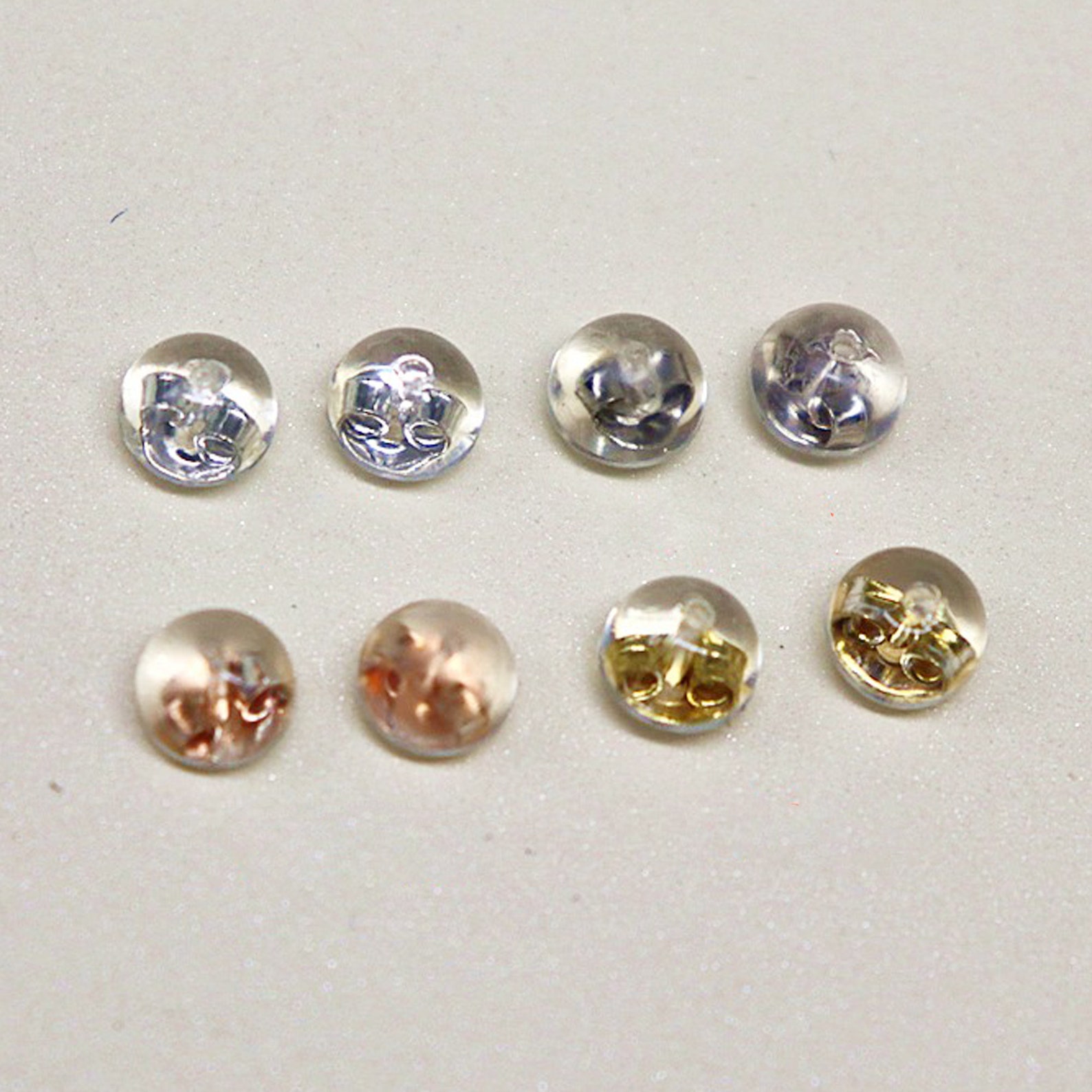 50PCS High Quality 925 Sterling Silver Rubber Silicone Earring Stopper ...