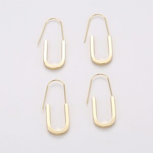 6pcs Quality Real Gold Plated Safety Pin Earrings,pin Hoop Earrings ...