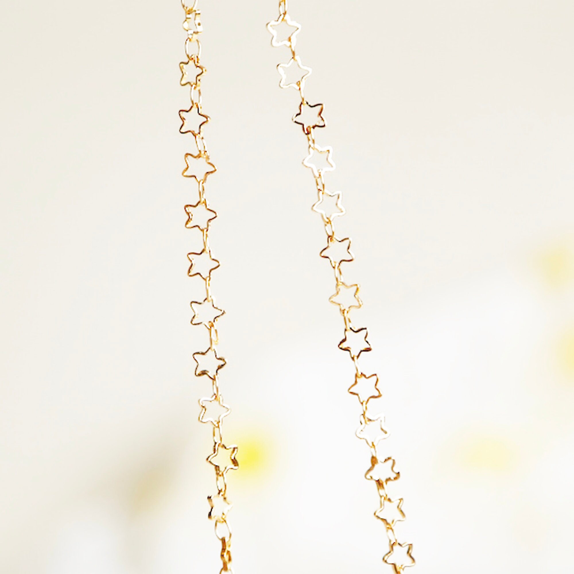 3.3 feet/1M Real Gold Plated Brass Star Chain Dainty Star | Etsy