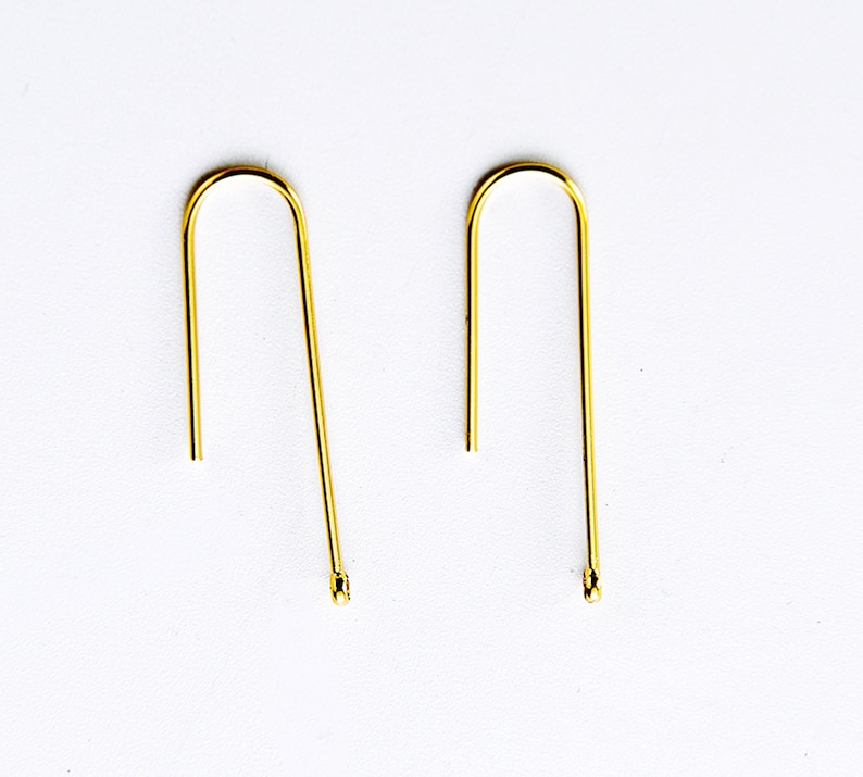 10PCS Real Gold Plated U Shape Earrings Long Bar Earrings - Etsy
