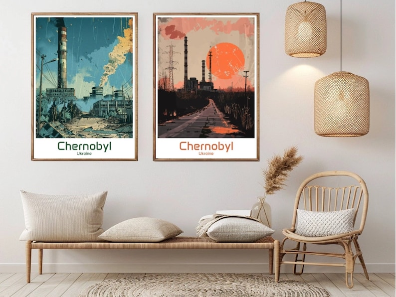 Chernobyl Ukraine Poster Travel Paper Print Ukraine Chernobyl Nuclear ...