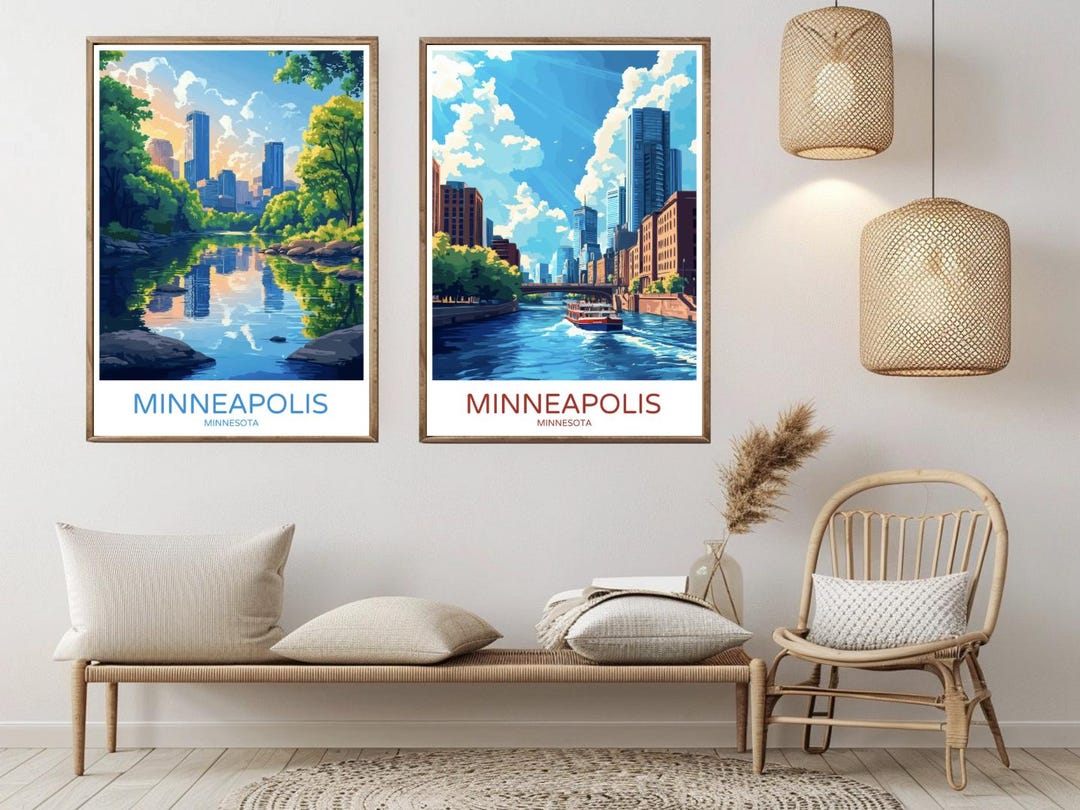 Minneapolis Minnesota Poster Digital Print Minneapolis City Minnesota ...