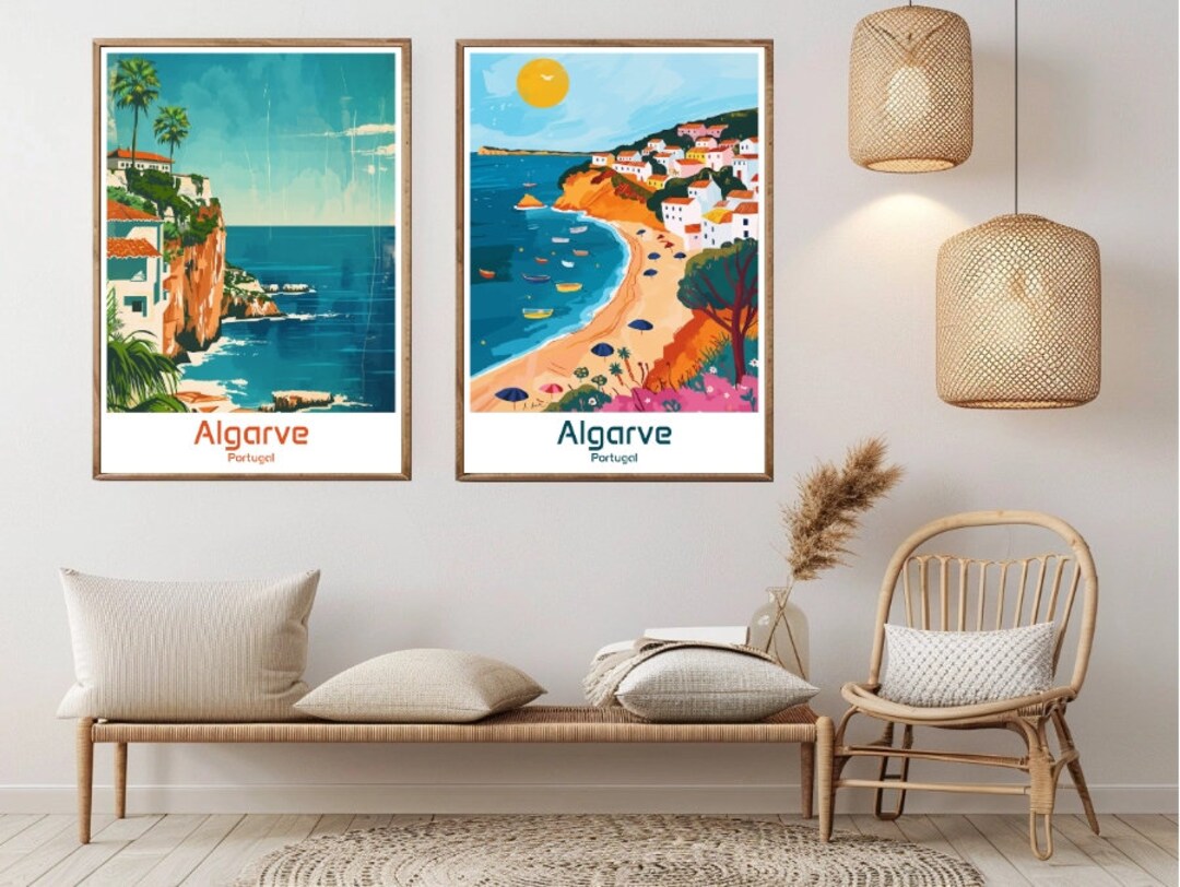 Algarve Portugal Poster Travel Paper Print Algarve Portugal Alvor Faro ...