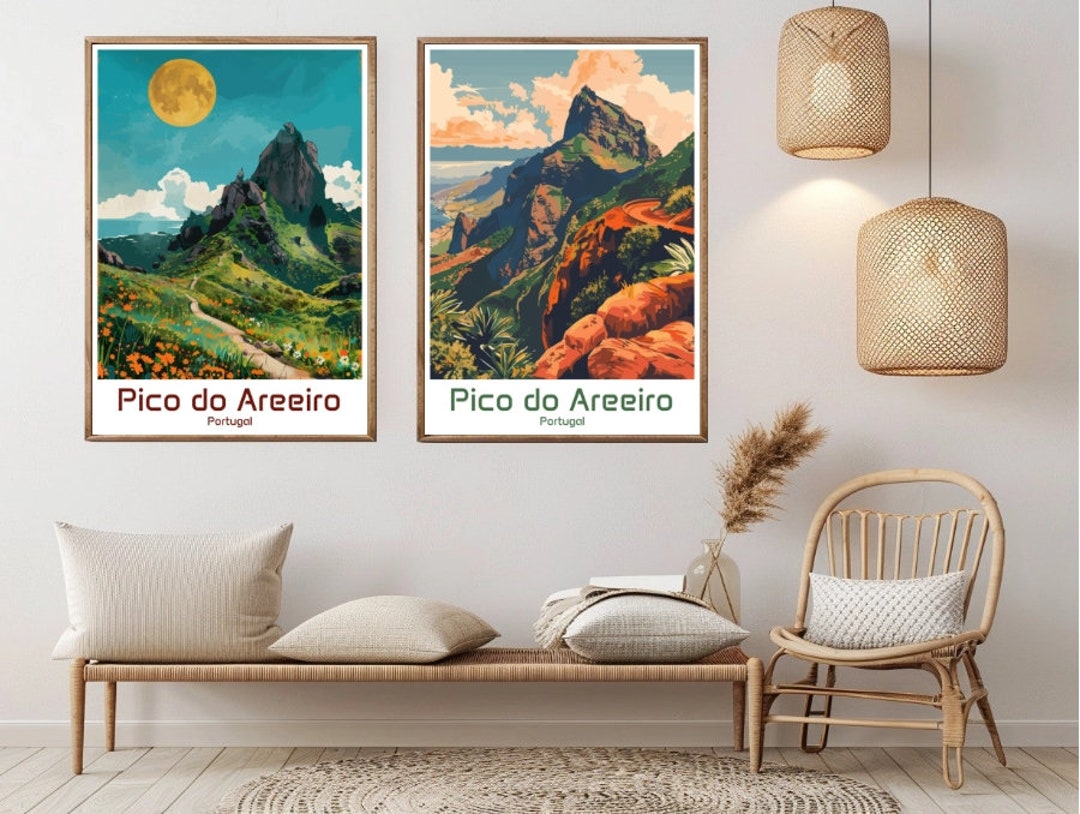 Pico Do Areeiro Portugal Poster Travel Paper Print Madeira Pico Do ...